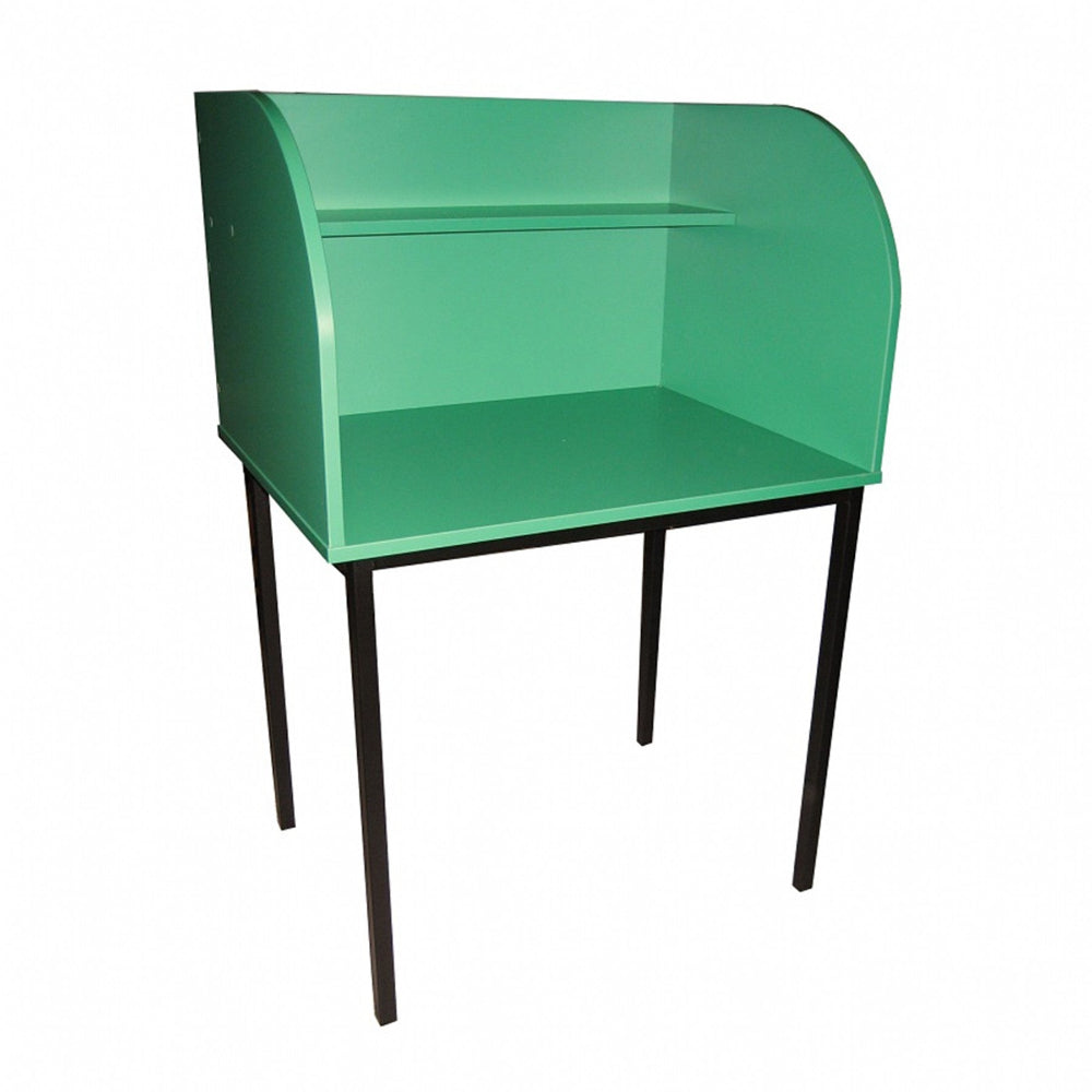 Study Desk - Elevated Storage Shelf, High Walls for Privacy | Office ...