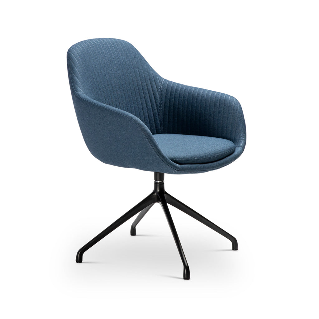 Ava Chair with Black Iron Base - Office Furniture Warehouse
